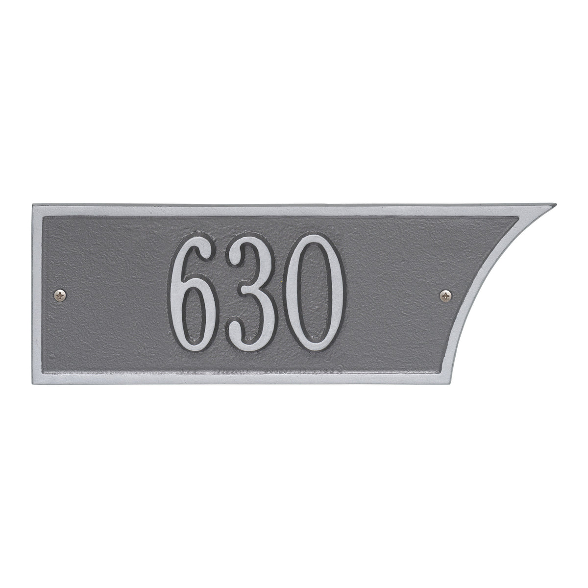 Pewter/Silver 1-Line Address Plaque Set – Kingsley Park