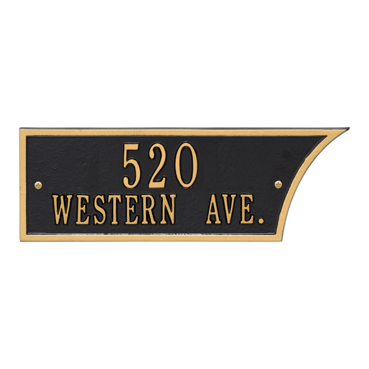 Black/Gold Address Plaque Set – Kingsley Park