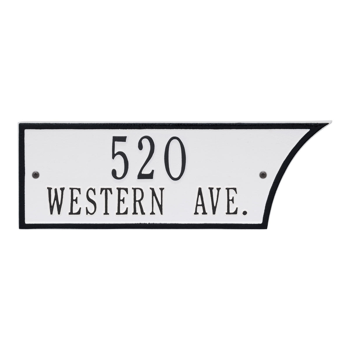 White/Black Address Plaque Set – Kingsley Park